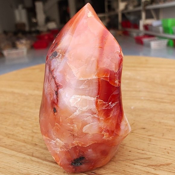 Art | Red Agate Crystal Stone Tower Obelisk Point For Quartz Spiritual ...